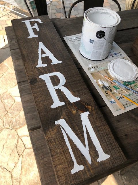 DIY Front Porch Home Sign - The Little Frugal House
