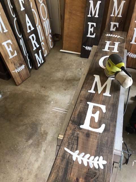 DIY Front Porch Home Sign - The Little Frugal House
