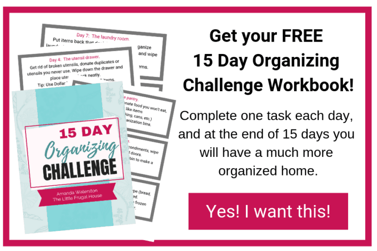 15 Day Organizing Challenge + FREE Printable Workbook