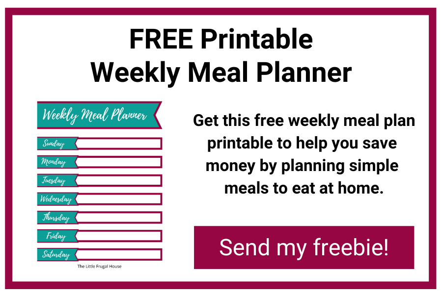 Free Weekly Meal Planner Printable - The Little Frugal House