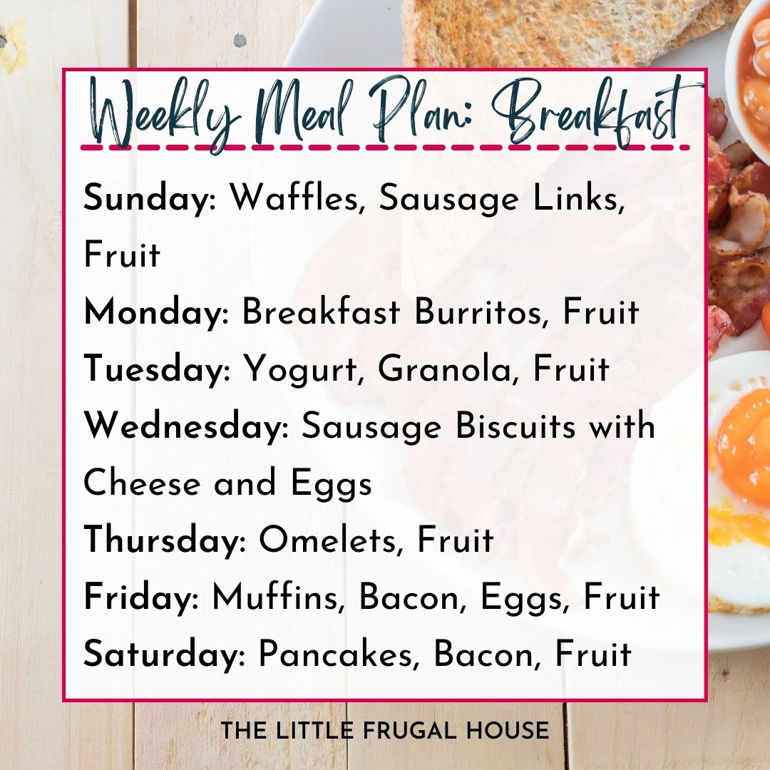 Simple Breakfast Meal Plan to Follow: A Week of Breakfast Ideas for ...