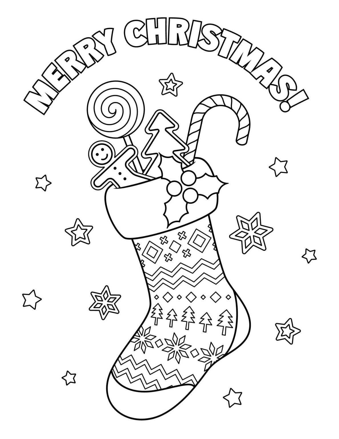 75 Free Printable Christmas Coloring Pages for Kids