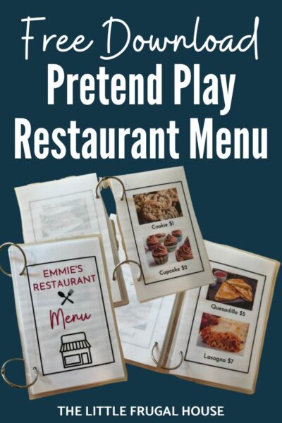 Pretend Play Restaurant Menu - Free Download! - The Little Frugal House