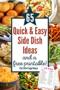 Free Side Dish Ideas Printable List (65 Quick & Easy Side Dishes!)