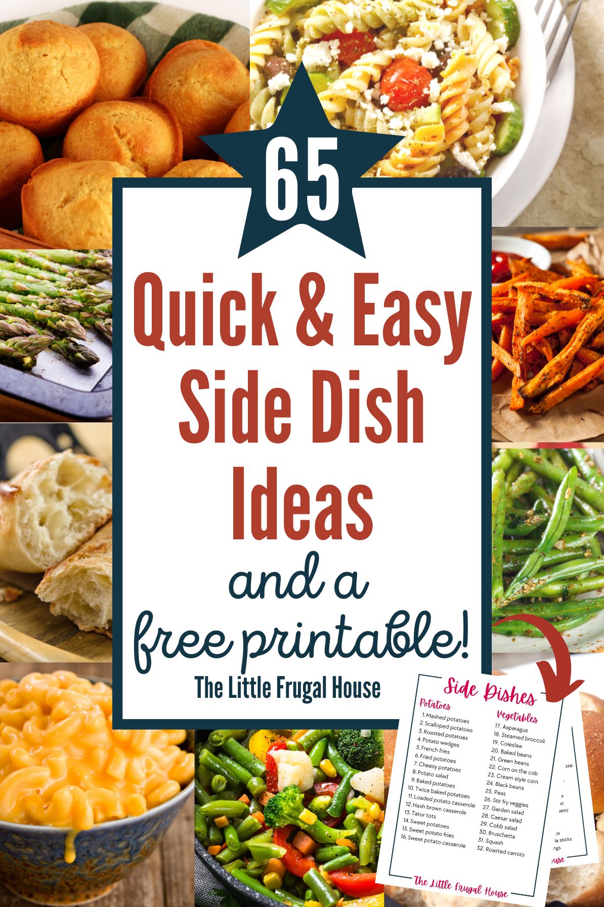 Free Side Dish Ideas Printable List 65 Quick Easy Side Dishes Free Side Dish Ideas Printable List 65 Quick Easy Side Dishes